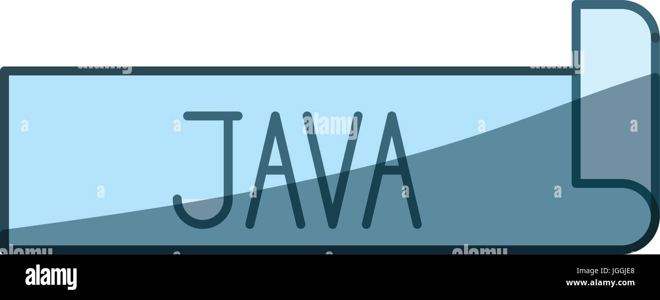 blue shading silhouette label text of java Stock Vector Image & Art - Alamy