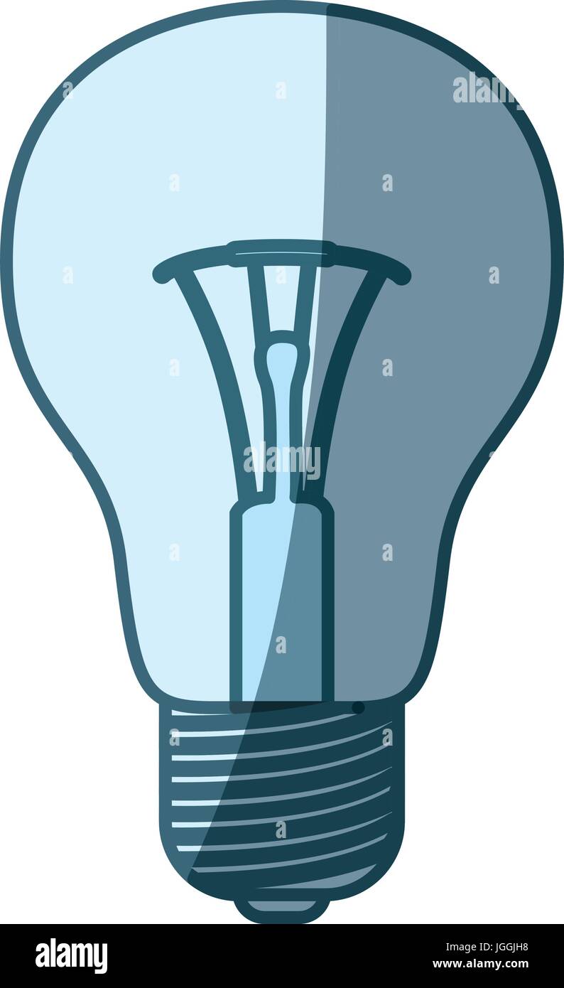 blue shading silhouette of light bulb icon Stock Vector Image & Art - Alamy