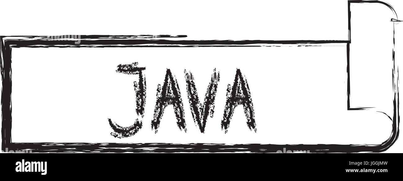 monochrome blurred silhouette label text of java Stock Vector Image & Art - Alamy