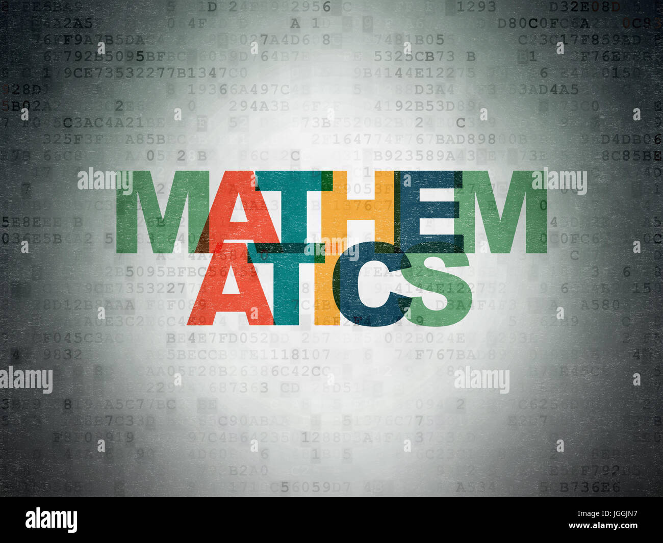 Learning concept: Mathematics on Digital Data Paper background Stock ...