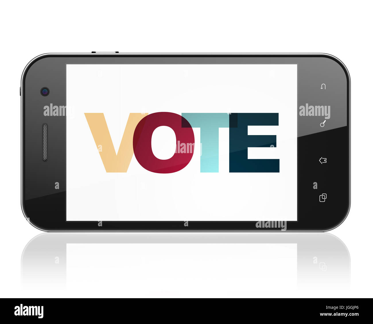 Politics concept: Smartphone with Vote on display Stock Photo - Alamy