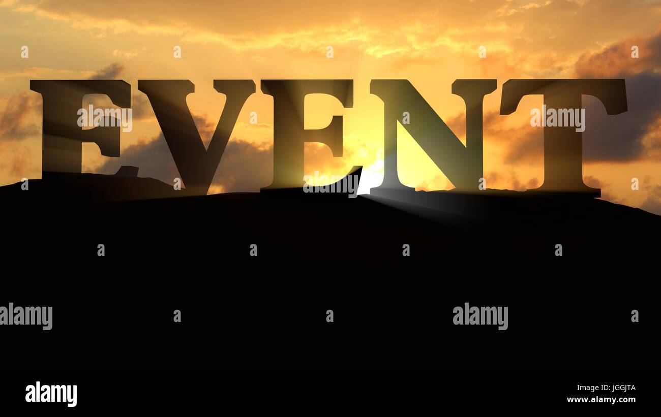 Event on Sunset Stock Photo - Alamy