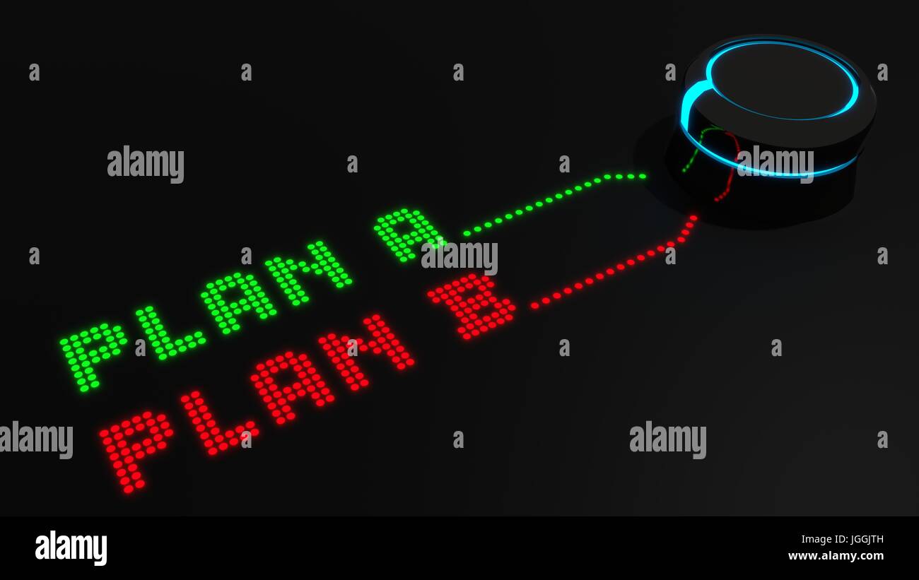 Switch to Plan A from Plan B Stock Photo - Alamy