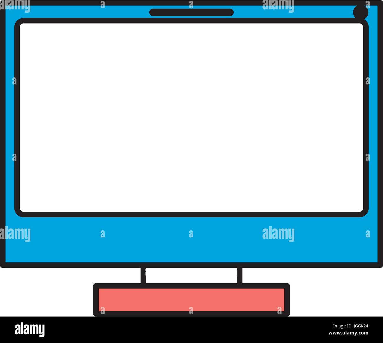 silhouette color sections of lcd monitor Stock Vector Image & Art - Alamy