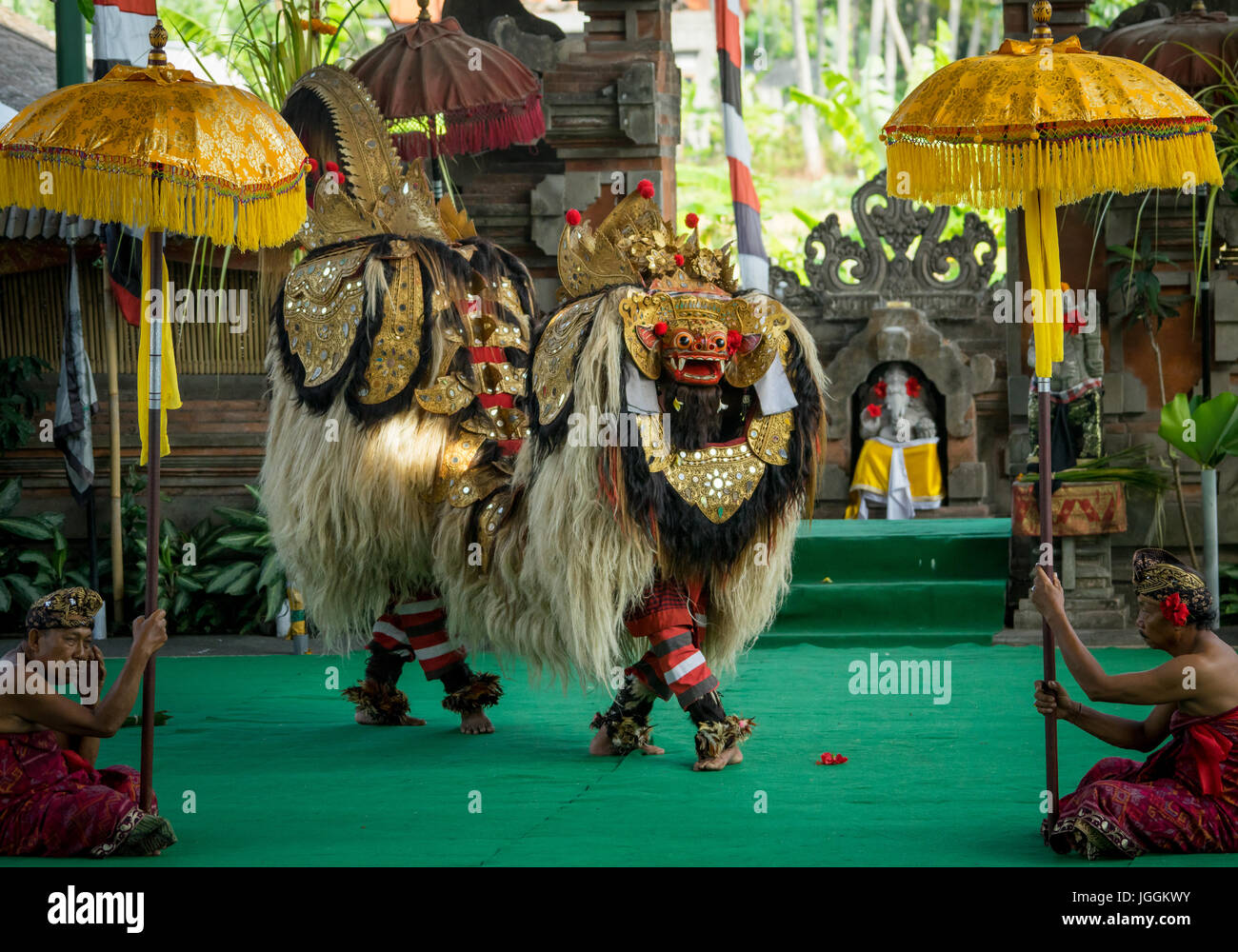 Barong dance mask of lion, Bali island, Canggu, Indonesia Stock Photo ...