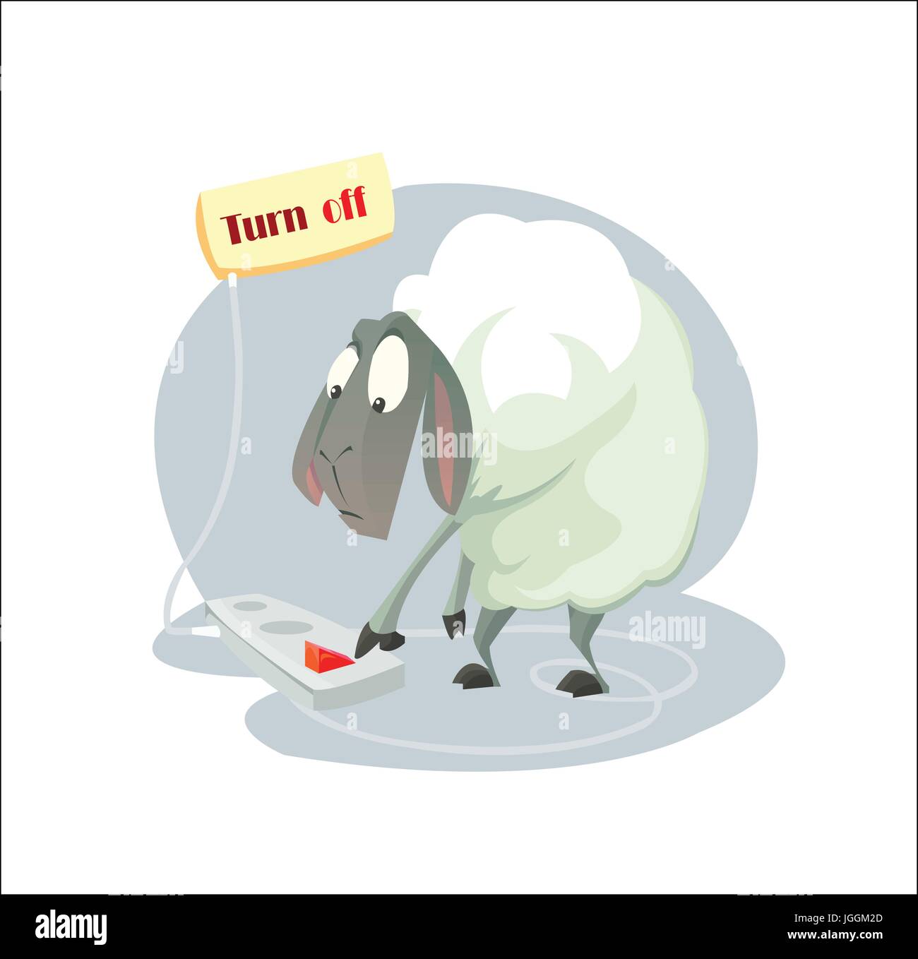 Cartoon Illustration Power Light Switch High Resolution Stock ...