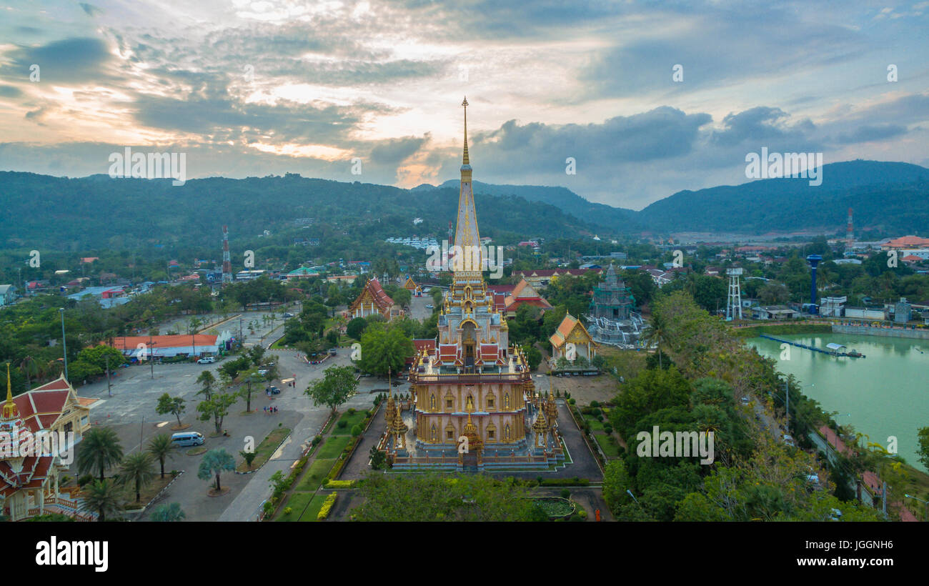 the Wat Chalong temple is the largest and most revered in Phuket. all ...