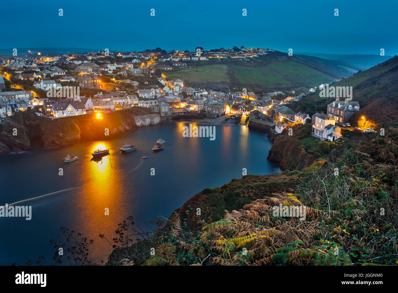 Port Isaac; Dusk; Cornwall; UK Stock Photo - Alamy