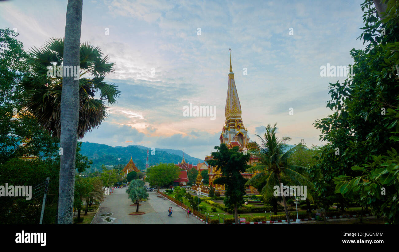 the Wat Chalong temple is the largest and most revered in Phuket. all ...