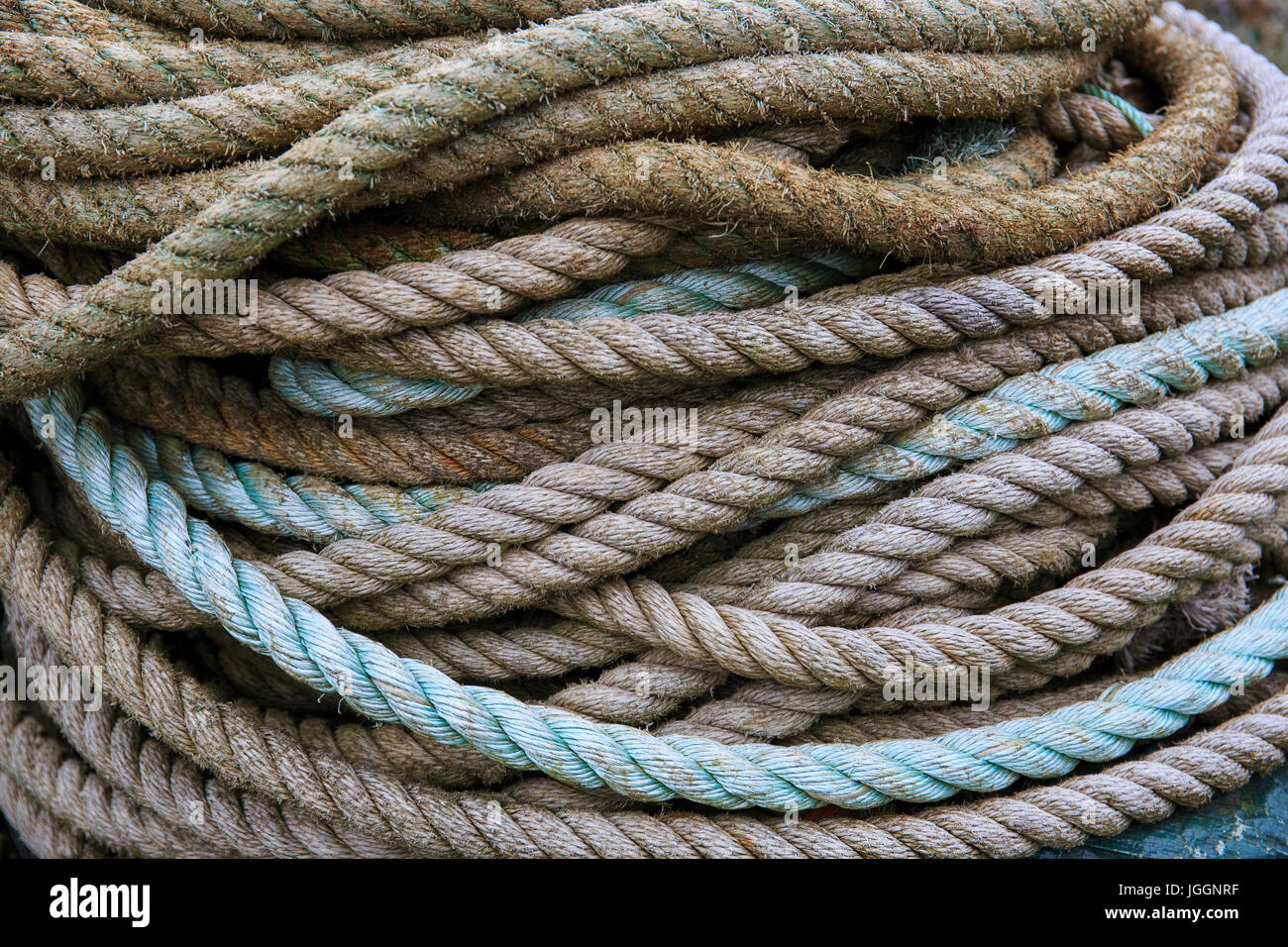 Hemp rope coiled hi-res stock photography and images - Alamy