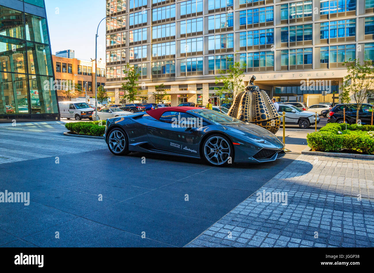 Lamborghini Huracan Spider at the streets of New York City Stock Photo ...