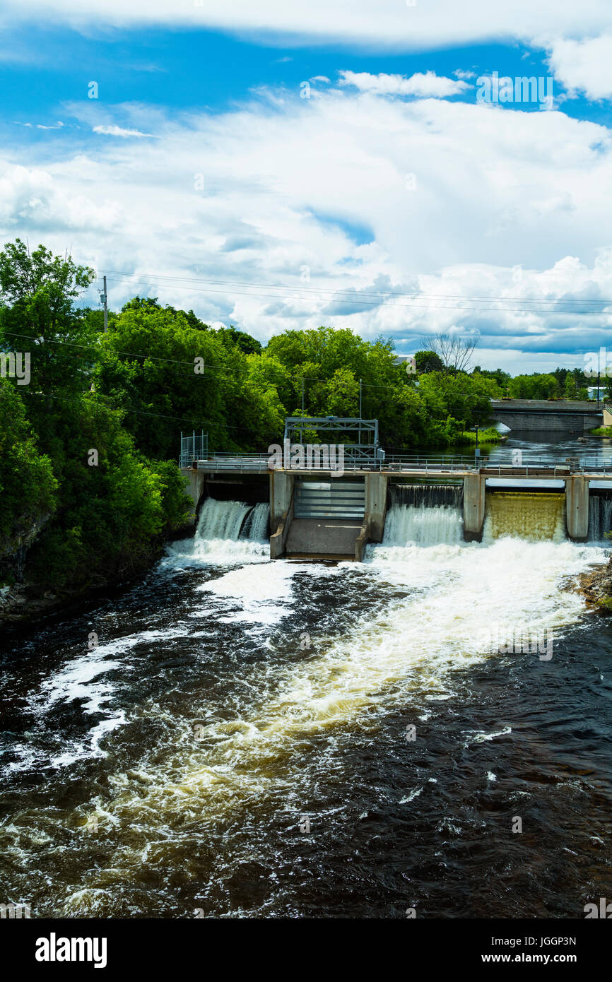 Eganville Ontario Canada Bonnechere River. Hydro Electric dam Stock ...