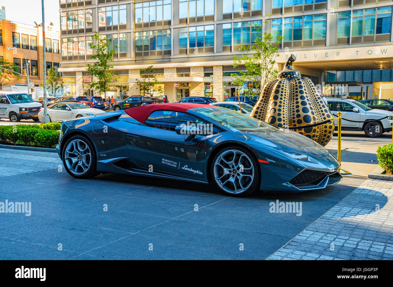 Lamborghini Huracan Spider at the streets of New York City Stock Photo ...