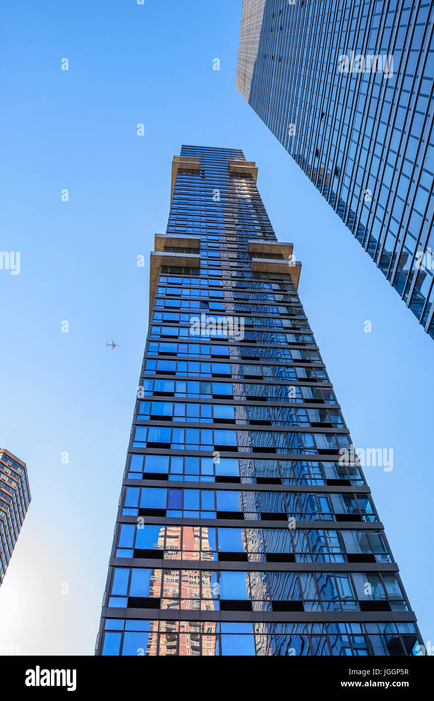 Urban view at the center of New York city. Architectural Buildings and ...