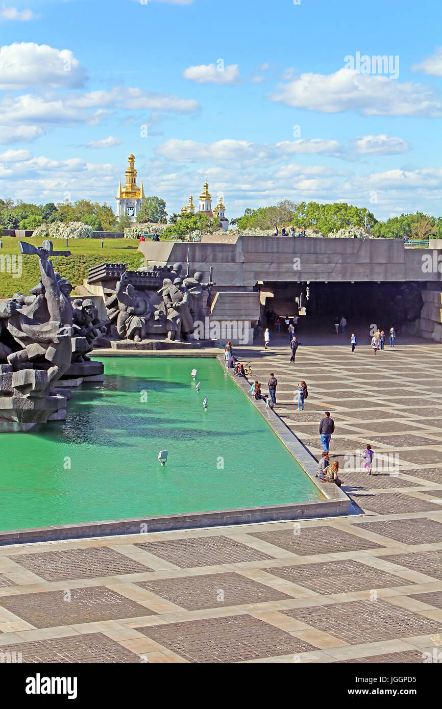 KYIV, UKRAINE - MAY 16, 2015: Soviet era WW2 memorial at The Ukrainian ...
