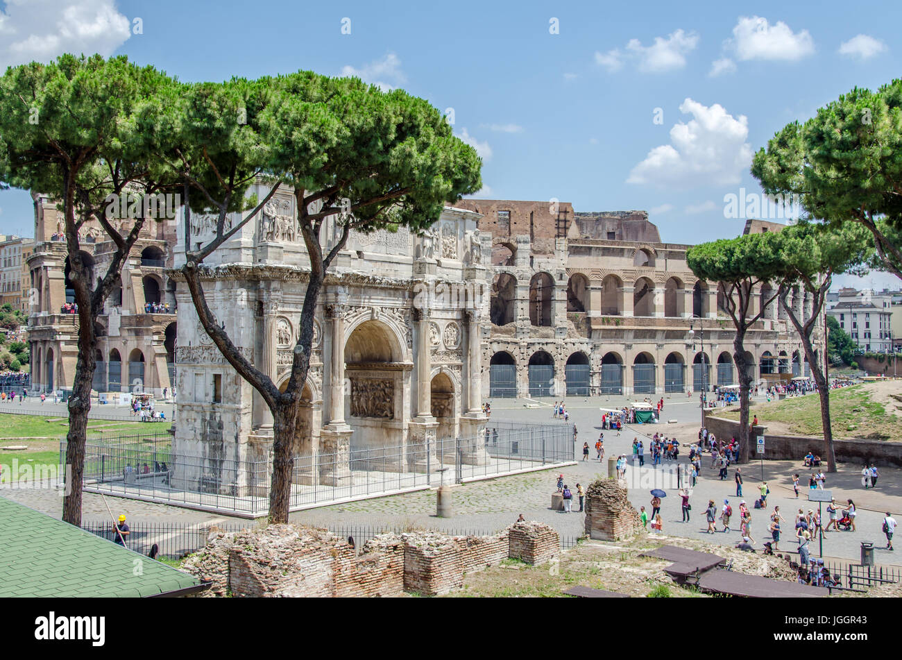 Rome, 12th July 2013. Visiting The Colloseum. Exterior Detail Stock ...