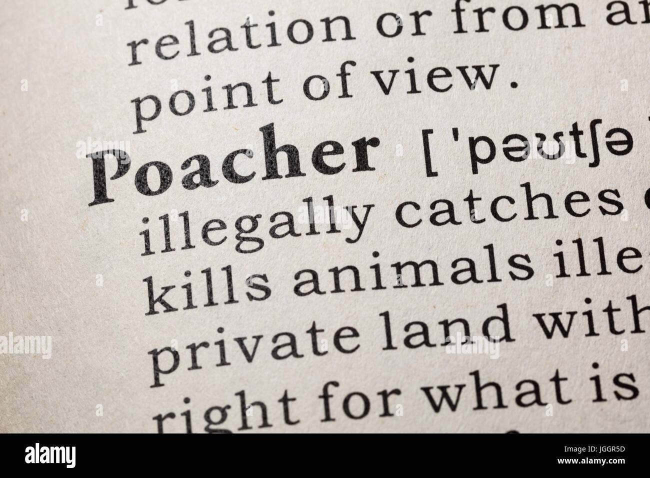 Fake Dictionary, Dictionary definition of the word poacher. including ...