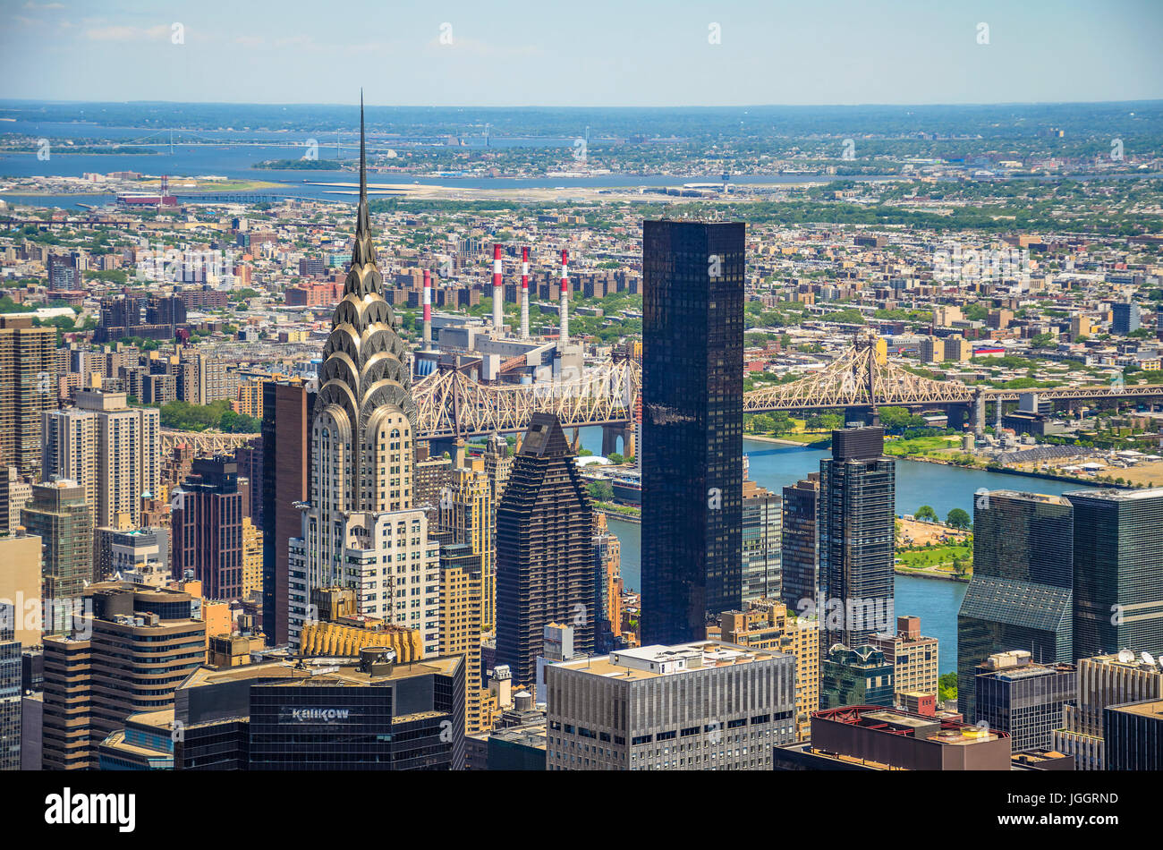 New York City Manhattan, panorama aerial view. Architectural modern ...