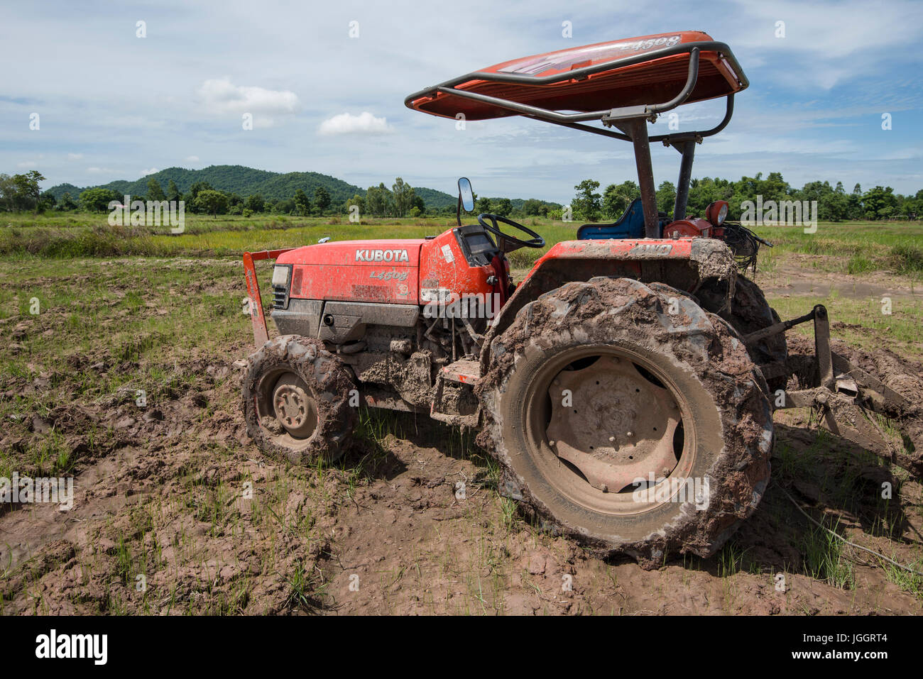 Tractor in Thailand Stock Photo - Alamy