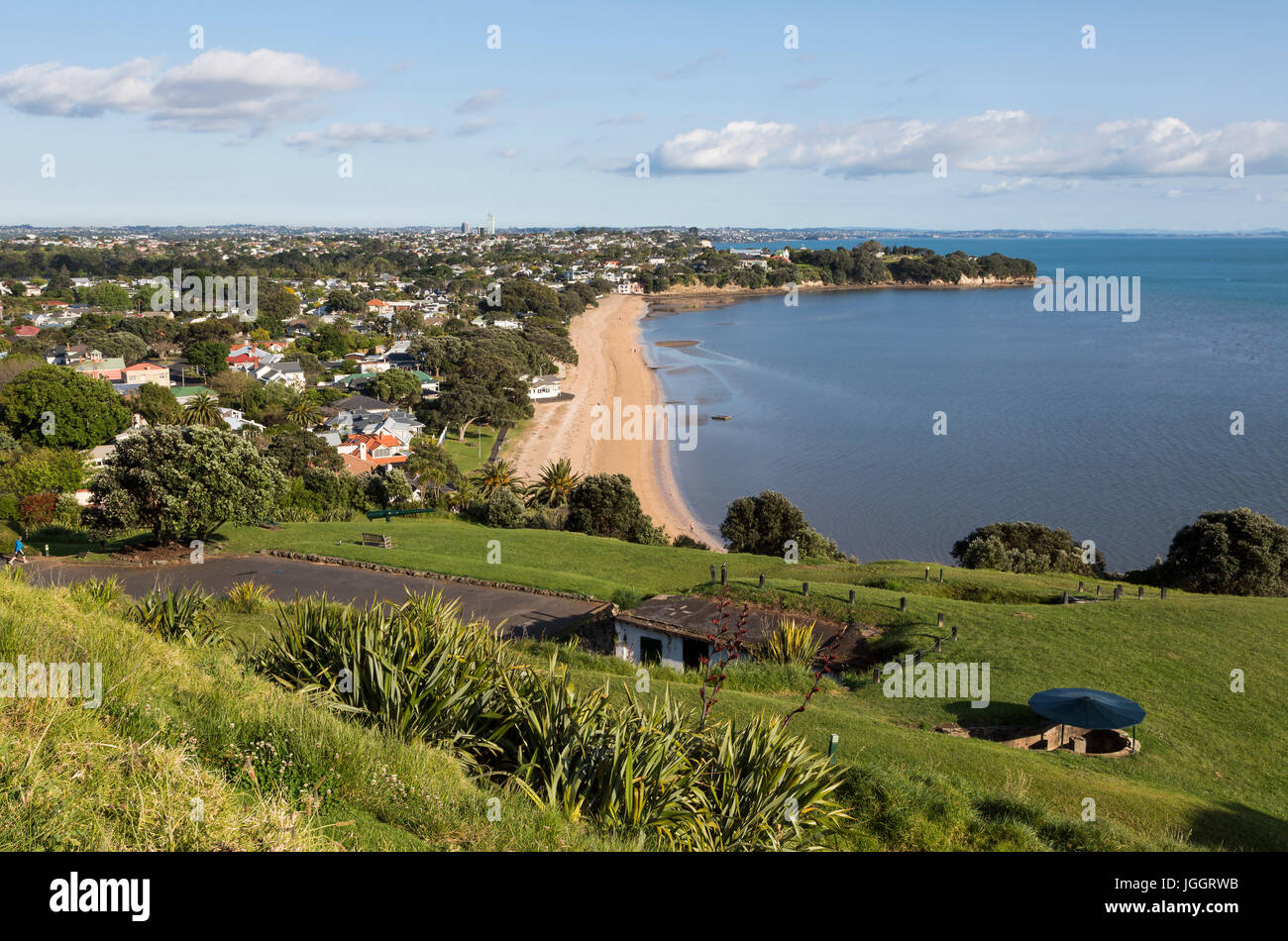 view of Cheltenham beach.Devonport.Auckland. New Zealand Stock Photo ...