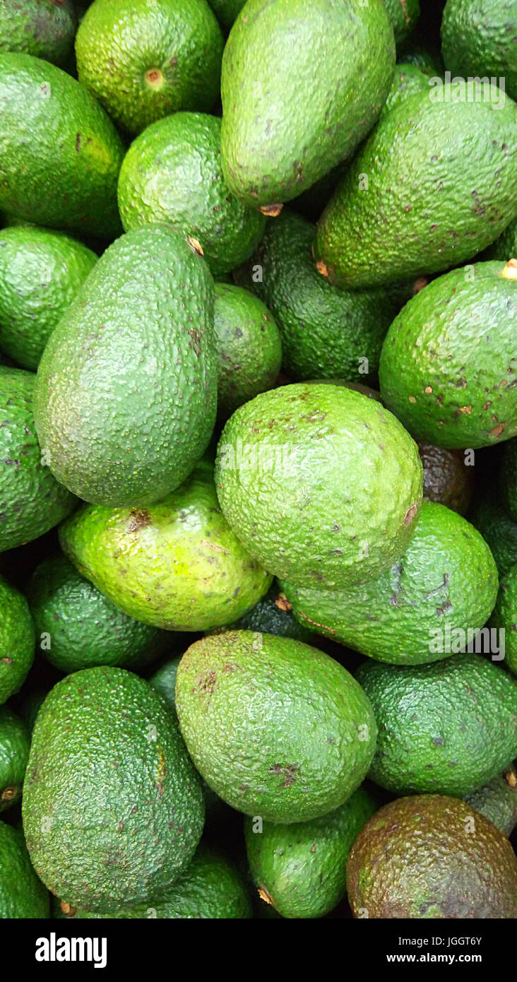 Avocado background. Fresh green avocado on a market Stock Photo - Alamy