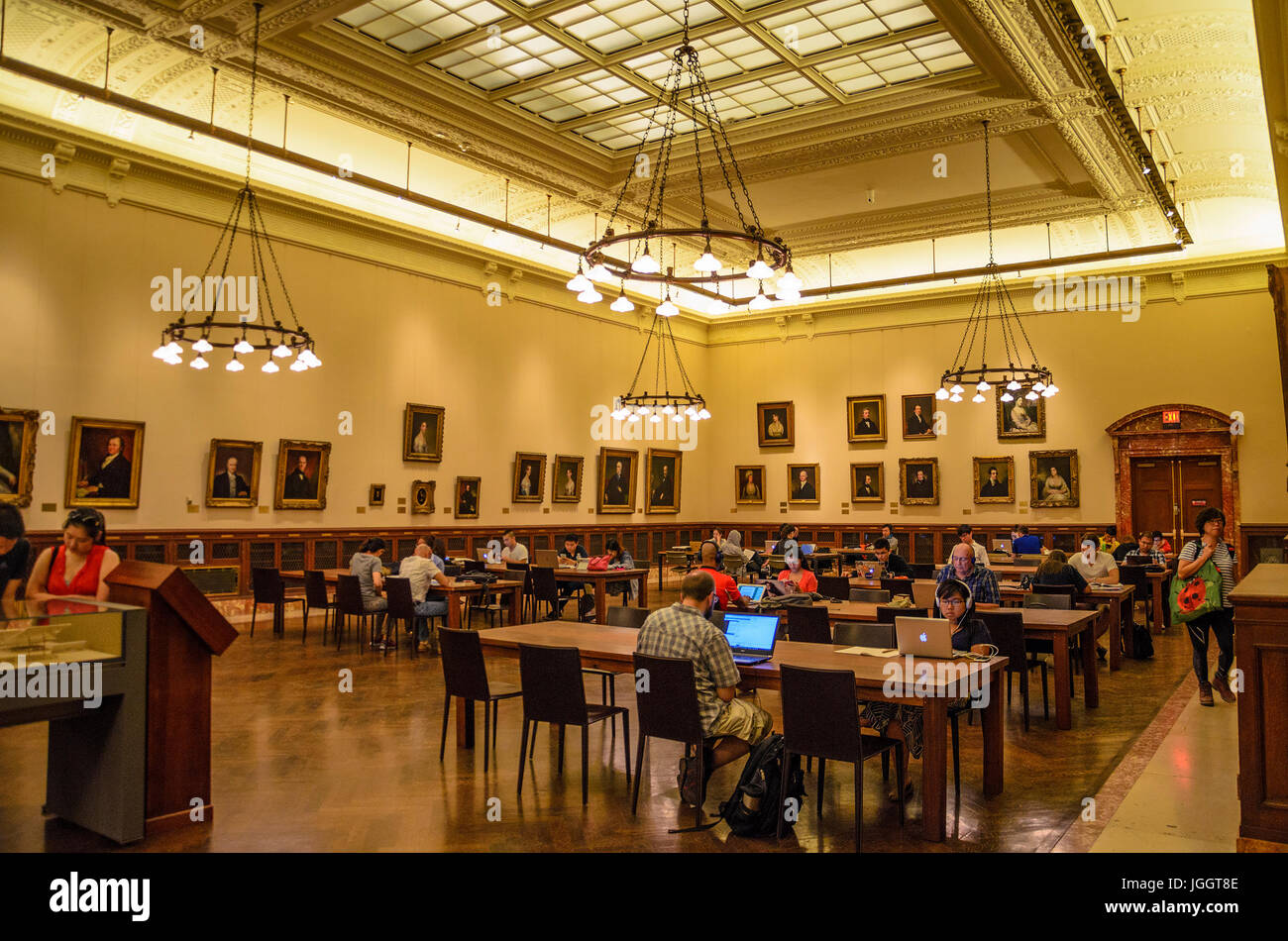The New York City Public Library interior. Completed in 1911, the ...