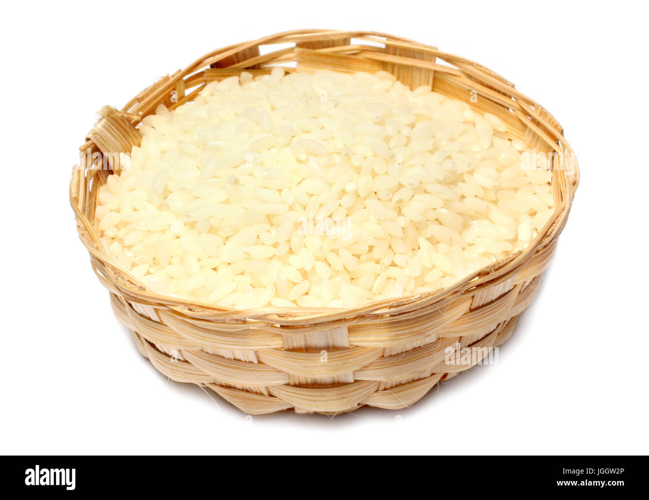 Fresh rice over white background Stock Photo - Alamy