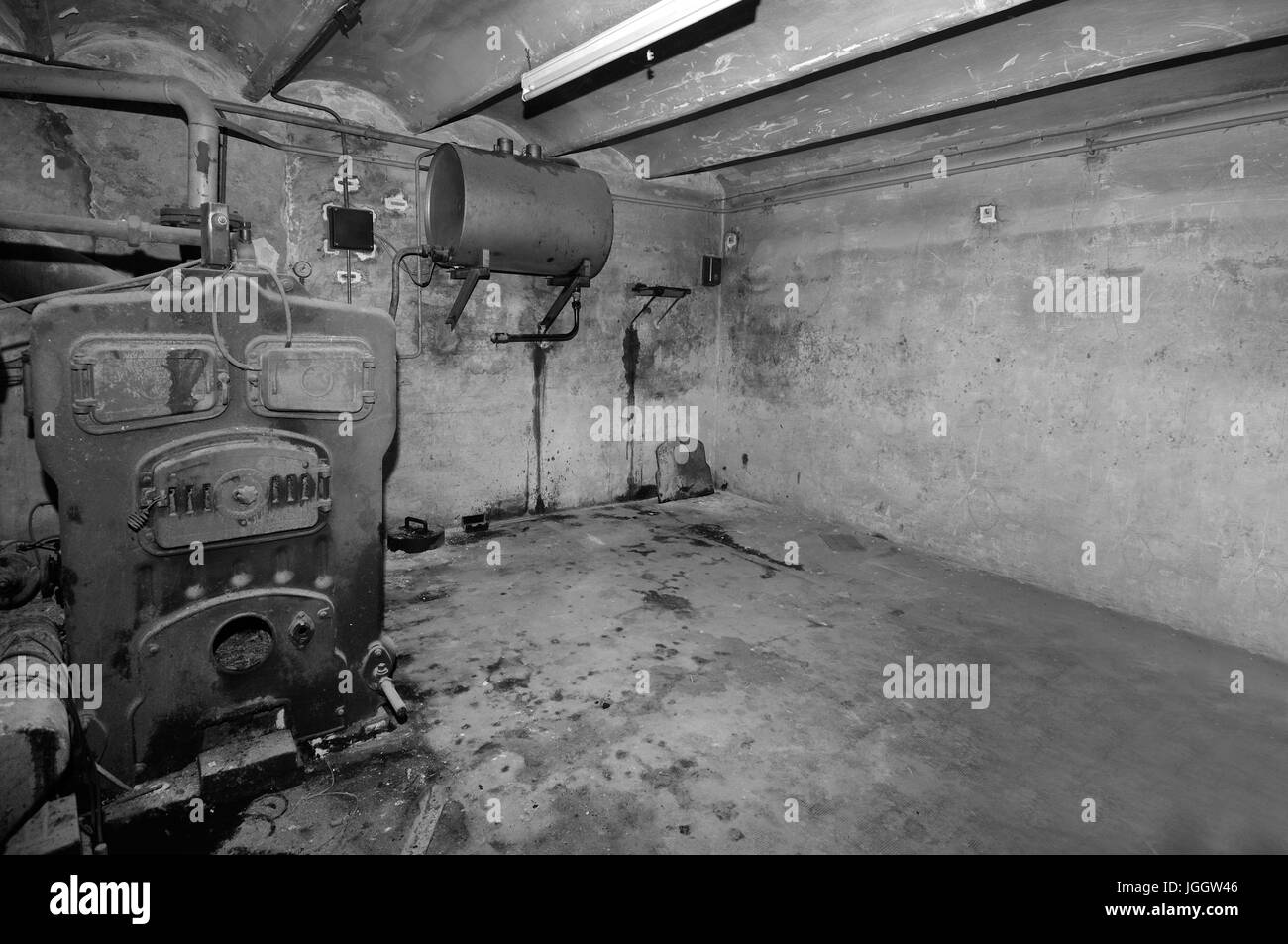 Old boiler house Black and White Stock Photos & Images - Alamy
