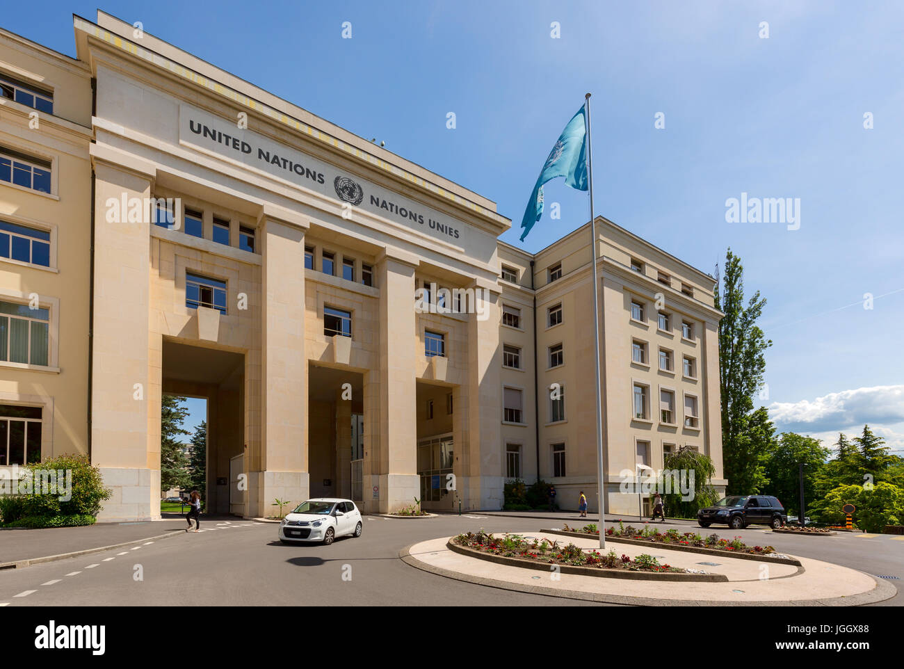 United Nations, UN, Palais des Nations, Geneva, Switzerland, Europe ...