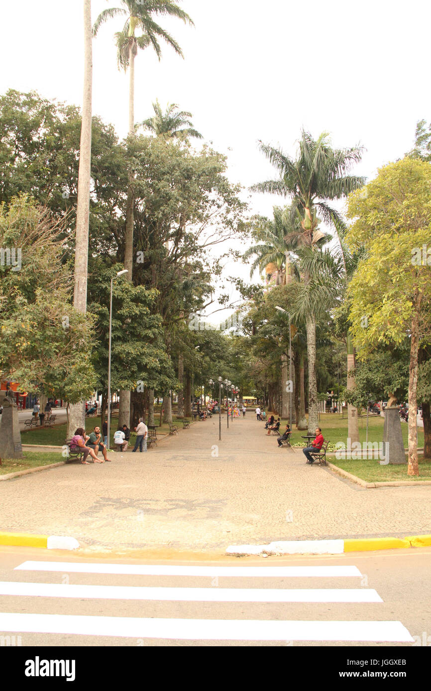 Peoples, Square Dr. Augusto José da Silva, 2016, center, Lavras, Minas ...