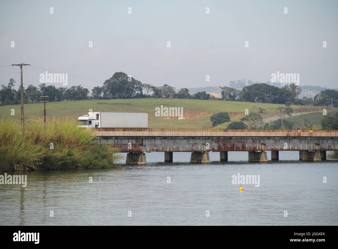 truck, bridge, Dam funnel, 2016, district, Macaia, Bom Sucesso, Minas ...