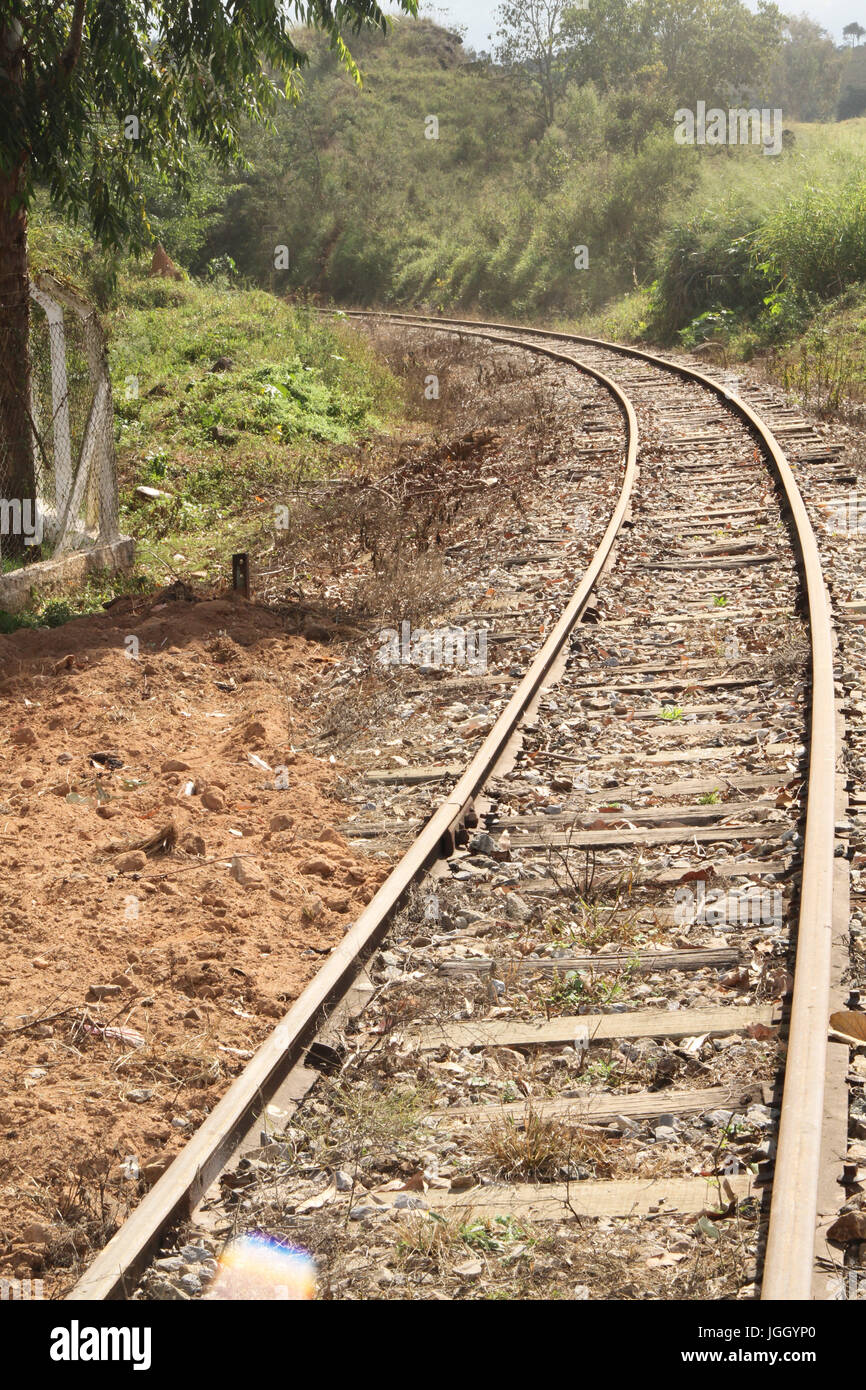Rails, railroad, ferrea Line, 2016, City, Bom Sucesso, Minas Gerais ...