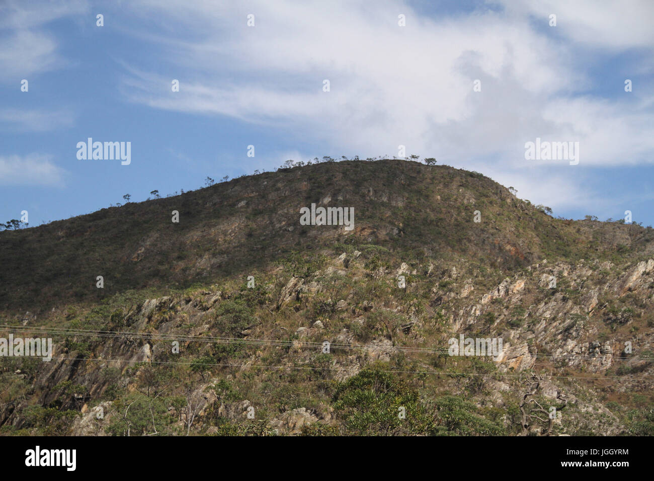 Landscape, Highway MGC 354, 2016, Lavras, Minas Gerais, Brazil Stock ...