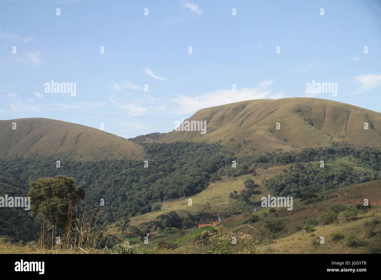 Landscape, Highway MGC 354, 2016, Lavras, Minas Gerais, Brazil Stock ...