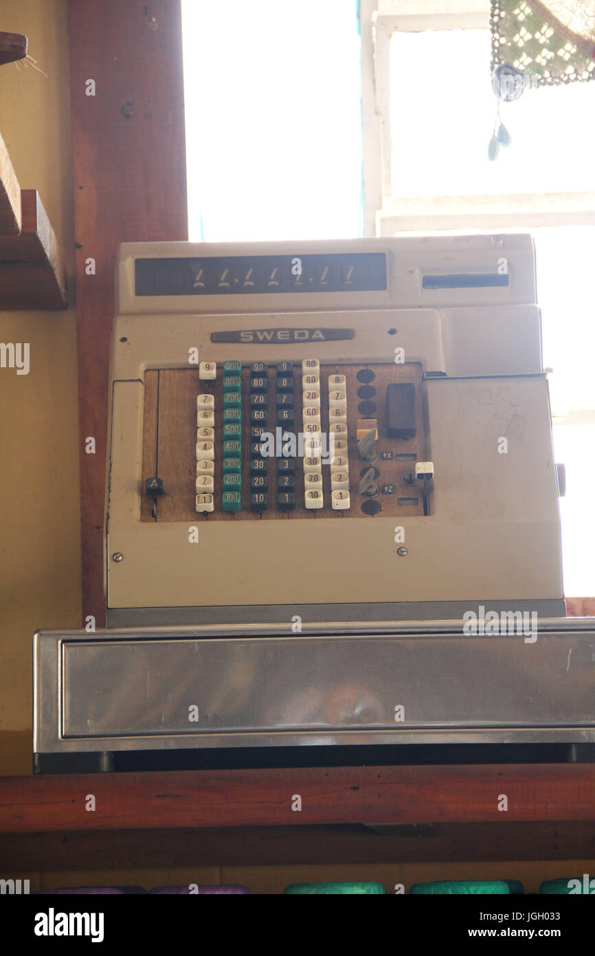 Cash Register, printing machine, old, 2016, Minas Gerais, Brazil Stock ...