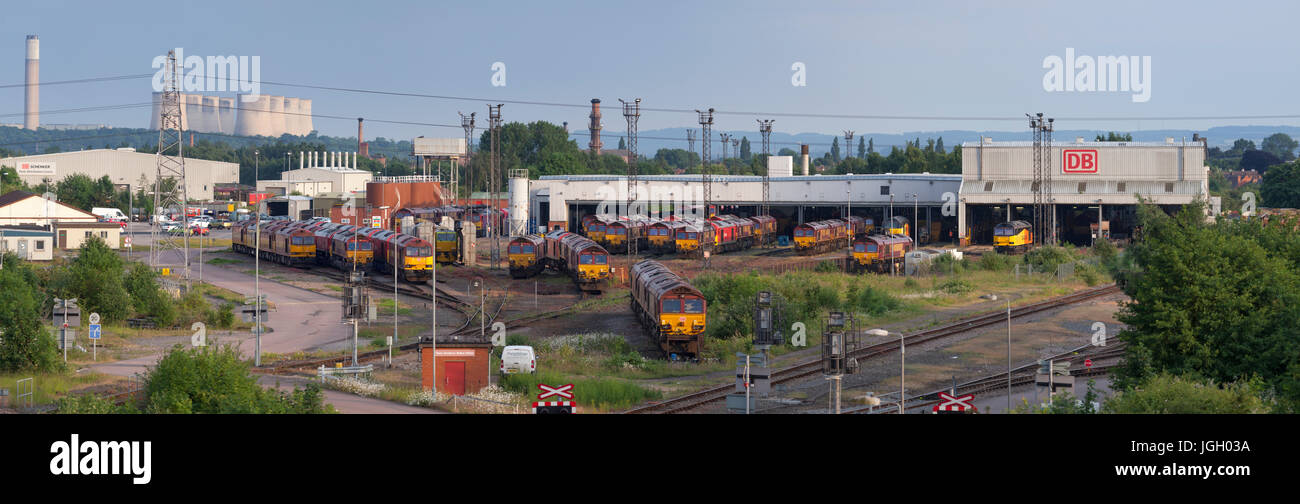 DB Cargo Rail UK Toton Locomotive depot, Nottinghamshire Stock Photo ...