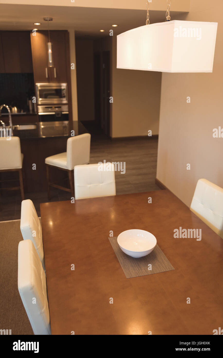 Empty dinning table at home Stock Photo - Alamy