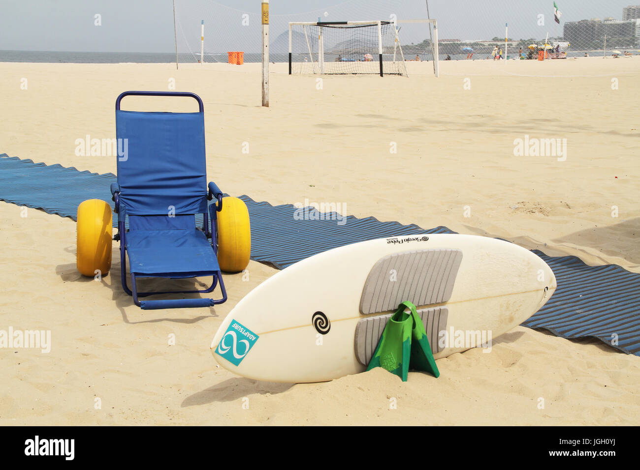 accessible beach, amphibious chair, Copacabana Beach, 2016, Copacabana ...
