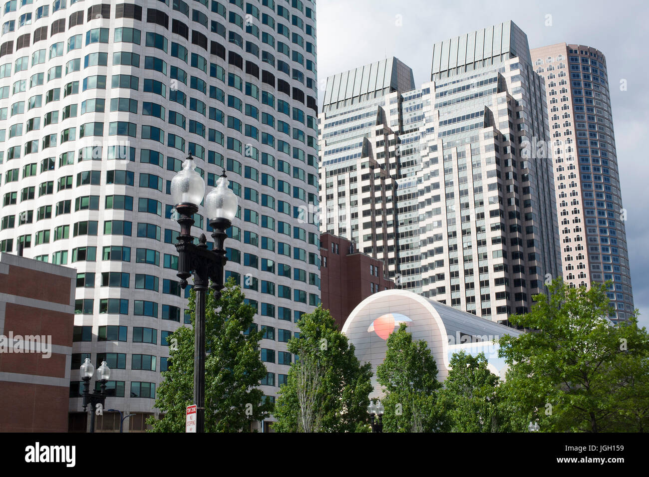 "Spaces of Hope" mural in Dewey Square Park, Keystone building on left ...