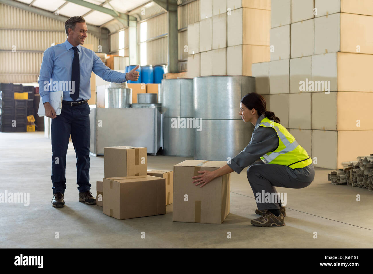 Manager instructing hi-res stock photography and images - Alamy