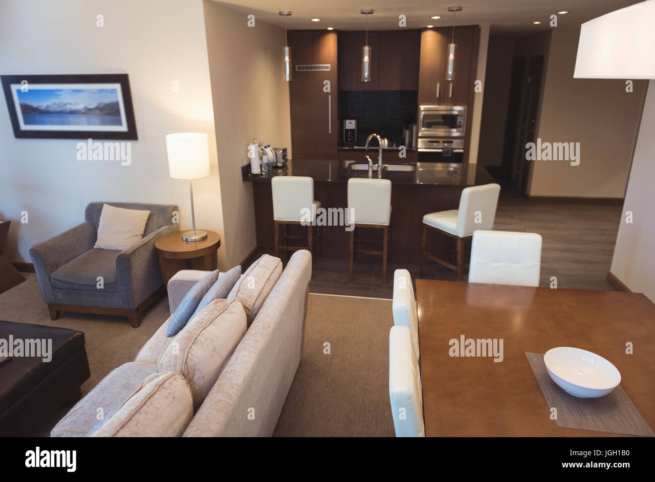 Interior of empty living room Stock Photo - Alamy