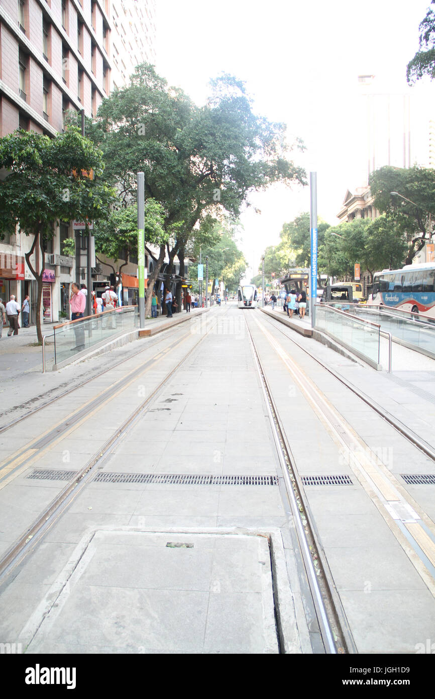 Light Rail Vehicle, VLT, 2016, Center, City, Rio de Janeiro, Brazil ...