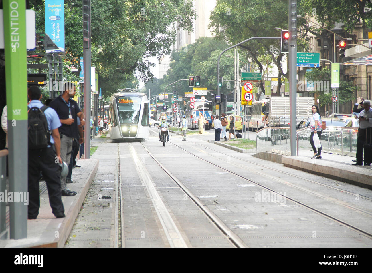 Light Rail Vehicle, VLT, 2016, Center, City, Rio de Janeiro, Brazil ...