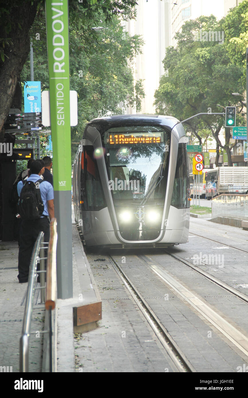Light Rail Vehicle, VLT, 2016, Center, City, Rio de Janeiro, Brazil ...