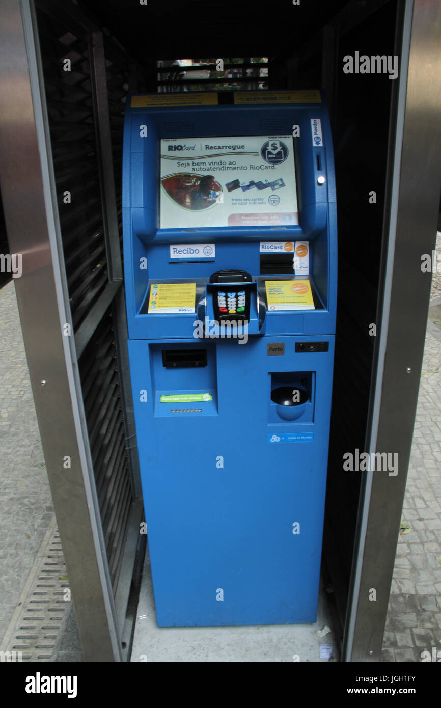 Machine, reloading, ticket transport, VLT, 2016, Center, City, Rio de ...