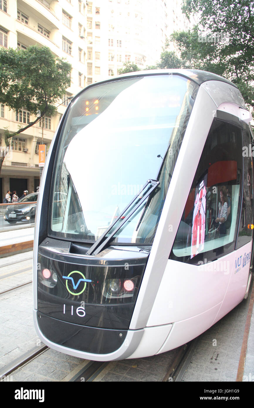 Light Rail Vehicle, VLT, 2016, Center, City, Rio de Janeiro, Brazil ...