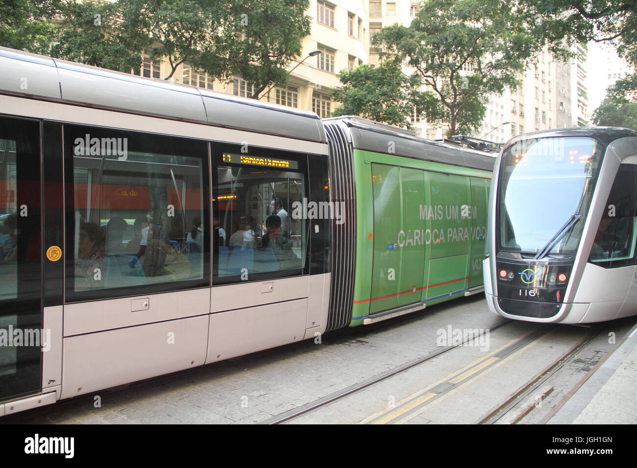 Light Rail Vehicle, VLT, 2016, Center, City, Rio de Janeiro, Brazil ...