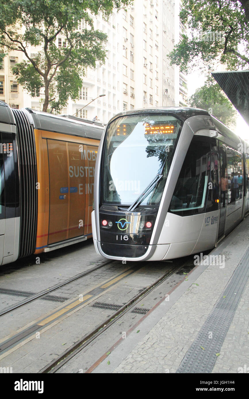 Light Rail Vehicle, VLT, 2016, Center, City, Rio de Janeiro, Brazil ...