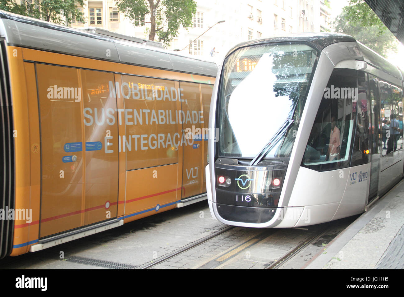 Light Rail Vehicle, VLT, 2016, Center, City, Rio de Janeiro, Brazil ...