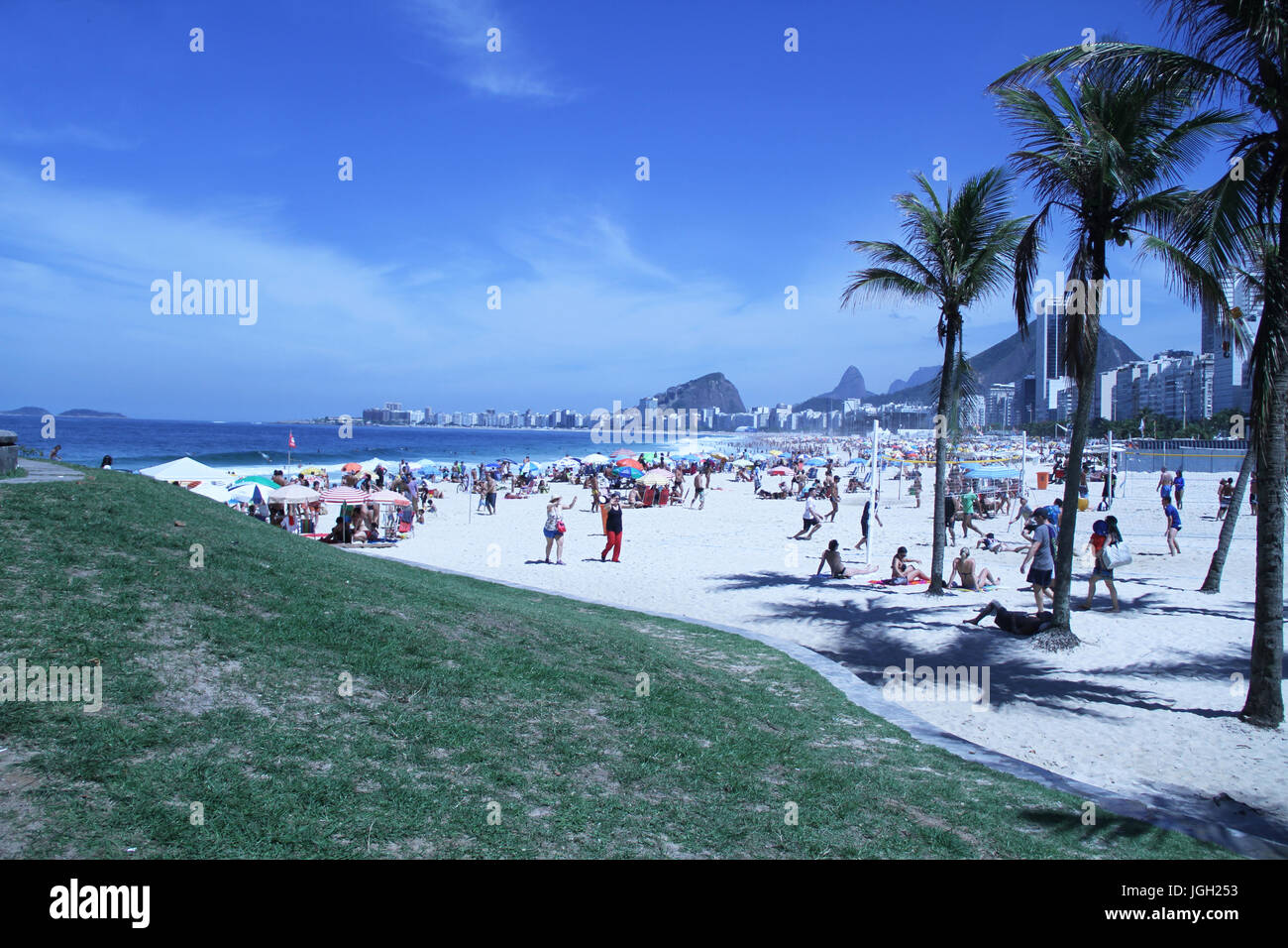 People, Tourists, Leme Beach, 2016; Leme; Rio de Janeiro, Brazil Stock ...
